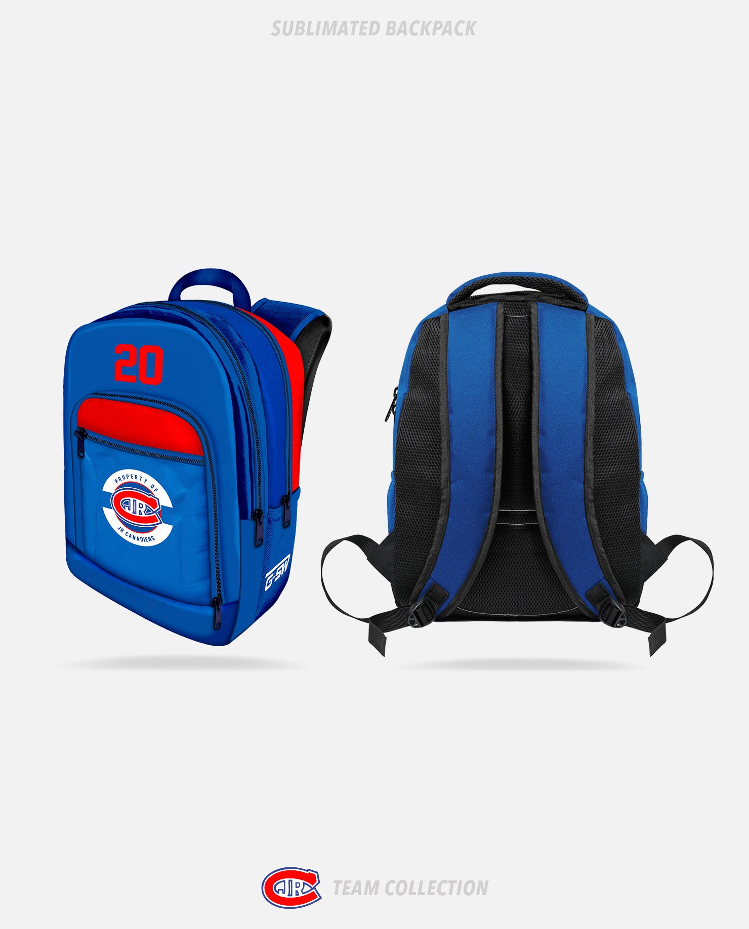 Toronto Jr. Canadiens Sublimated Backpack: Team Collection by GSW – GSW ...